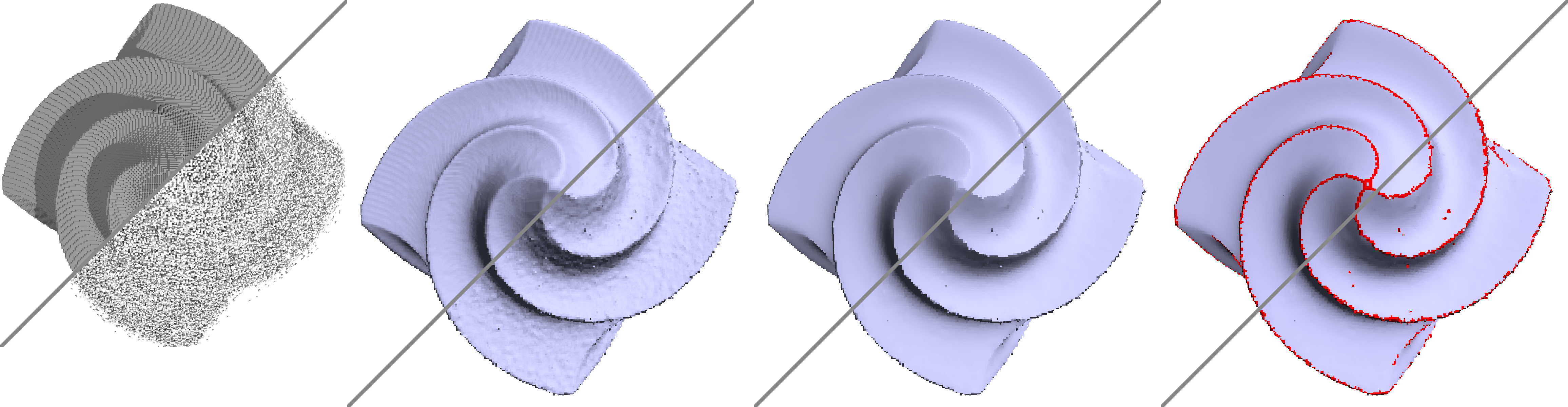 Piecewise smooth reconstruction of normal vector field on digital data ...