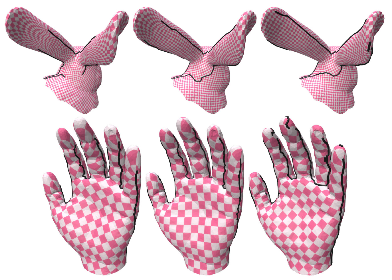 Joint optimization of distortion and cut location for mesh ...